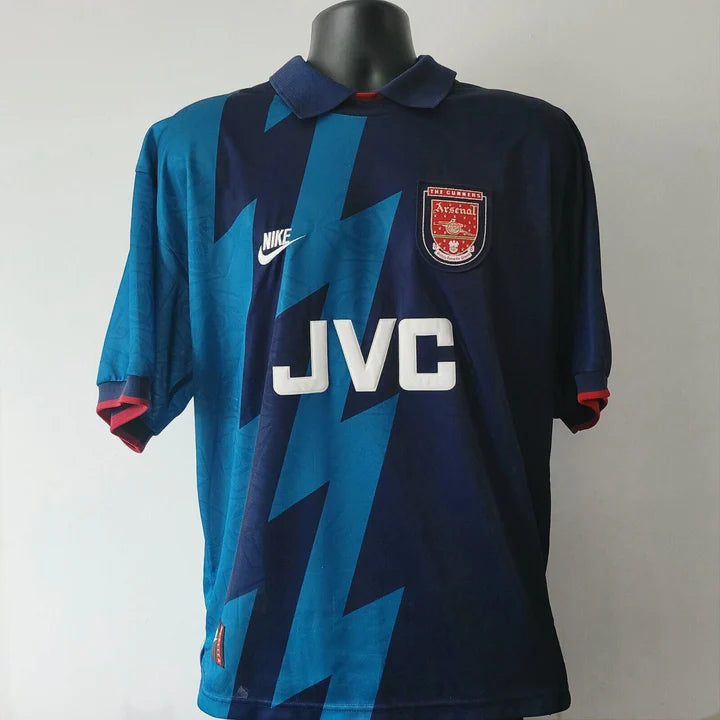 Arsenal's Electrifying 1995/1996 Away Shirt: A Bergkamp Classic ...